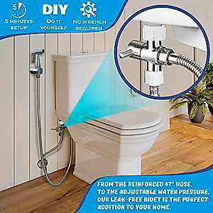 AVAbay Handheld Bidet Sprayer for Toilet - Jet Sprayer for Toilet - Adjustable Water Pressure - Easy to Install Toilet Water Sprayer - Bidet Attachment for Feminine Wash and Cloth Diaper Sprayer