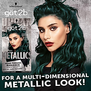 Schwarzkopf Got2b Metallics Permanent Hair Color, M75 Cosmic Teal