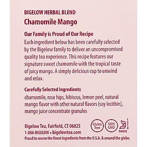 Bigelow Tea Chamomile with Mango Tea, 20 ct