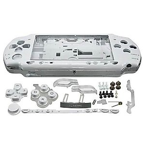 OSTENT Full Housing Shell Faceplate Case Parts Replacement for Sony PSP 2000 Console Color White
