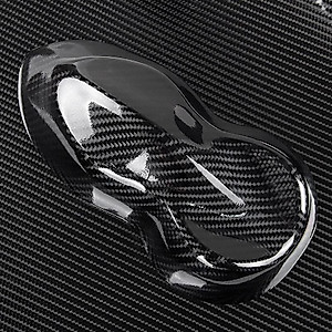 Carbon Fiber Vinyl Wrap 10ft x 1ft Self Adhesive Film, Black Vinyl Wrap Bubble Free with Air Release Technology, Perfect for Cars DIY Exterior Interior Protection (Black Carbon Fiber, 10ft x 1ft)