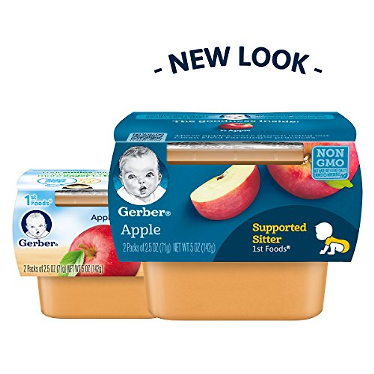 Gerber 1st Foods Apples, 2 oz Tubs, 2 Count (Pack of 8)