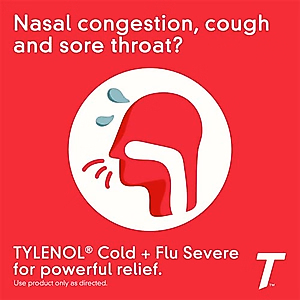 Tylenol Cold + Flu Severe Day & Night Caplets - 24 ct, Pack of 2