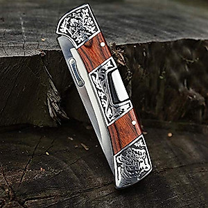 NedFoss Folding Pocket Knife for Men, Temperament Gentleman's Knife with Back Lock and Pocket Clip, Elegent Cool Knives Collection Gift For All
