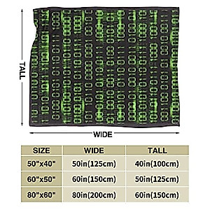 binary code Plush Throw Blanket Travel Blanket 58" x 80" (Large)