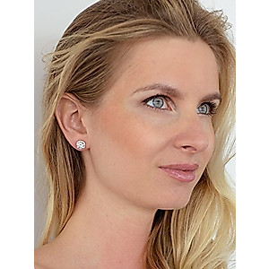 Mariell Cubic Zirconia Crystal Clip-On Earrings, CZ Stud for Clip On Earrings for Non-Pierced Ears, Brides, Jewelry Gift For Women, Brides, Bridesmaids, Mother of the Bride