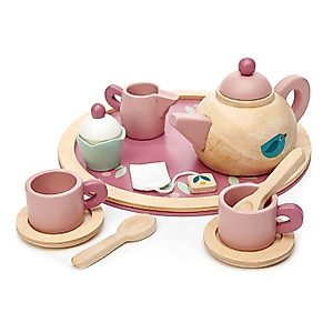 Tender Leaf Toys - Birdie Tea Set - Realistic Teapot, Cups and Treats for Pretend Afternoon Tea Party - Social, Creative, and Imaginative Development - Learning Role Play - Age 3+