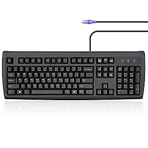 Perixx Periboard-107 Wired PS2 Full Size Keyboard, US English Layout