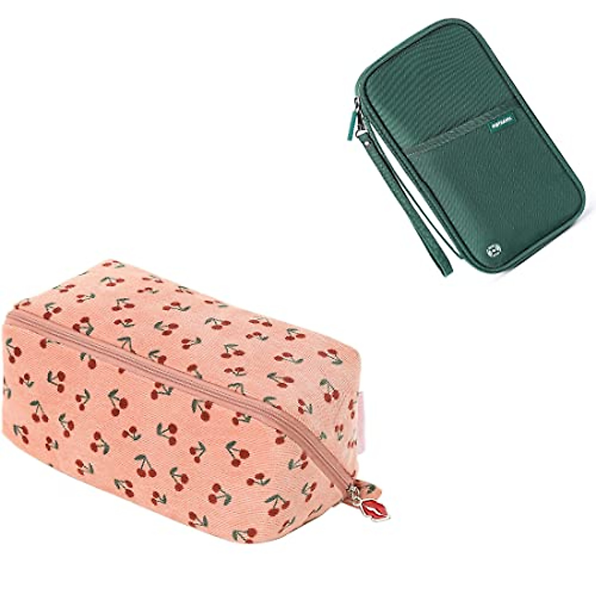 VanFn Passport Wallets and Cosmetic Bags, Makeup Bag Cosmetic Bag for Women Cosmetic Travel Makeup Bag Large Travel Toiletry Bag for Girls Make Up Bag Brush Bags Toiletry Bag