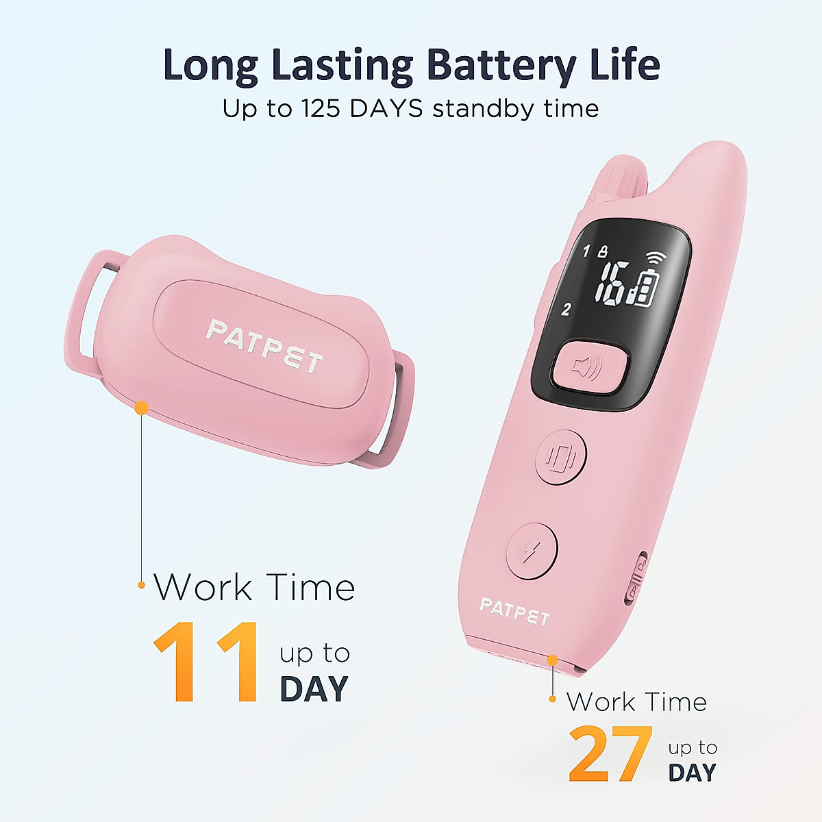 PATPET Dog Shock Collar with Remote - Waterproof Dog Training Collar for Small Medium Large Dogs with Beep, Vibration and 16 Static Levels Shock