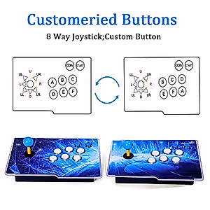 IDYNIREL 3D Pandora Box 40S Arcade Games Console, 26800 Games Installed Arcade Games Machine, 1280x720 Full HD, Search/Save/Hide/Pause Games, Favorite List, Two Separated Joysticks,1-4 Players……