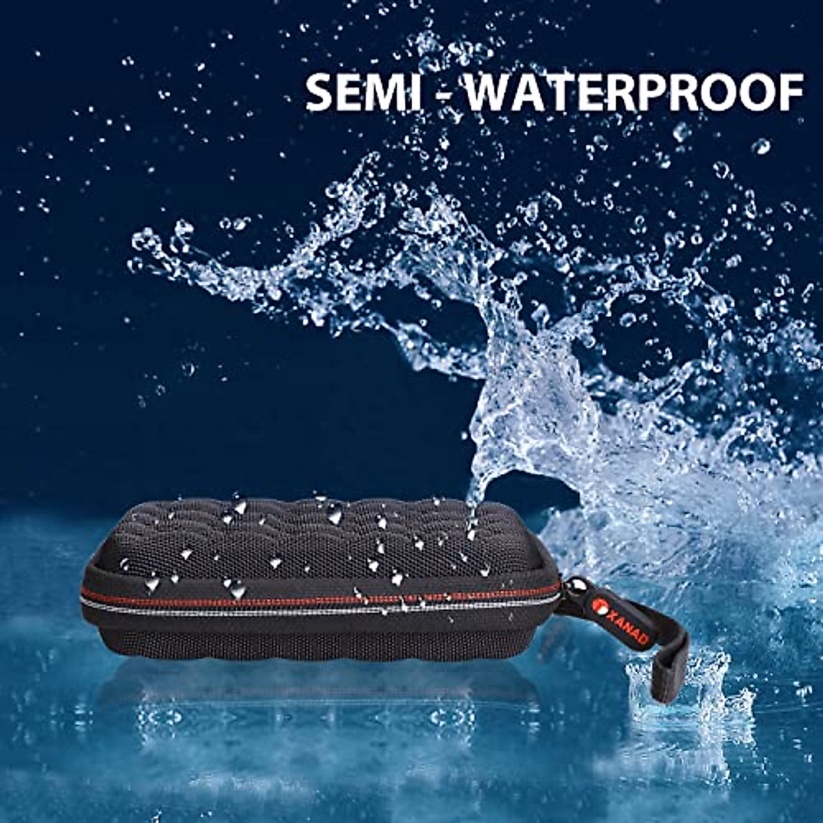 XANAD Protective Case for Samsung T7/ T7 Touch Portable SSD 1TB 2TB 500GB USB 3.2 External Solid State Drive(Outer Black Inner Blue)