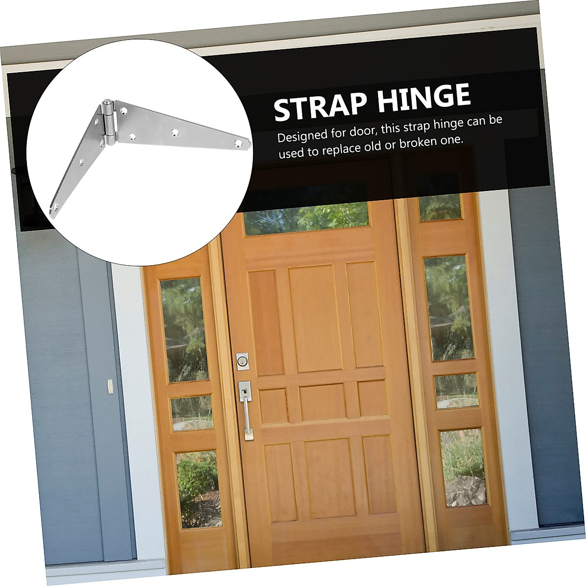 2pcs Door Hinge Wood Fence Hinge Gate Kit Heavy Duty Hinges Gate Hinges for Wooden Fences Heavy Duty Heavy Strap Hinge Gate Kit for Wooden Fence Wood Gate Hinges Strap Gate Hinges