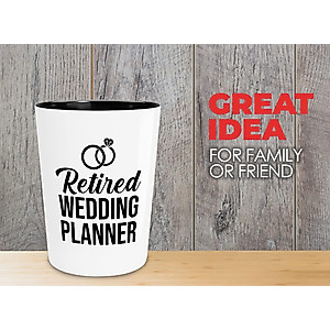 Flairy Land Wedding Planner Shot Glass 1.5oz - Retired Wedding Planner - Wedding Officiant Event Countdown Planning Future Brides Grooms Anniversary