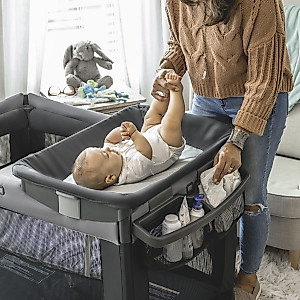 Chicco Lullaby® Portable Playard, Infant Bassinet and Changer, Toddler Playard, Portable Crib, Travel Friendly | Calla/Grey