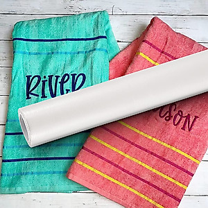 New brothread Light Weight Clear Wash Away - Water Soluble Embroidery Topping Film - 12" x 25 Yd roll - Cut into Various Sizes for Machine Embroidery and Hand Sewing