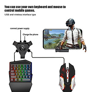 ASHATA Gamepad Keyboard Mouse Converter, Keyboard Mouse Adapter for Game Console with PC Gaming Experience, Improving Better Control,for Android for iOS
