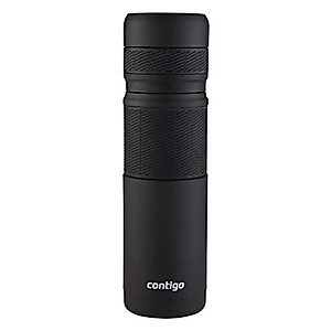 Contigo Thermal Bottle Thermalock Travel Mug, Stainless Steel Thermal Mug, Vacuum Flask, Leakproof, Coffee Mug with BPA Easy-Clean Lid, Matte Black, 740 ml