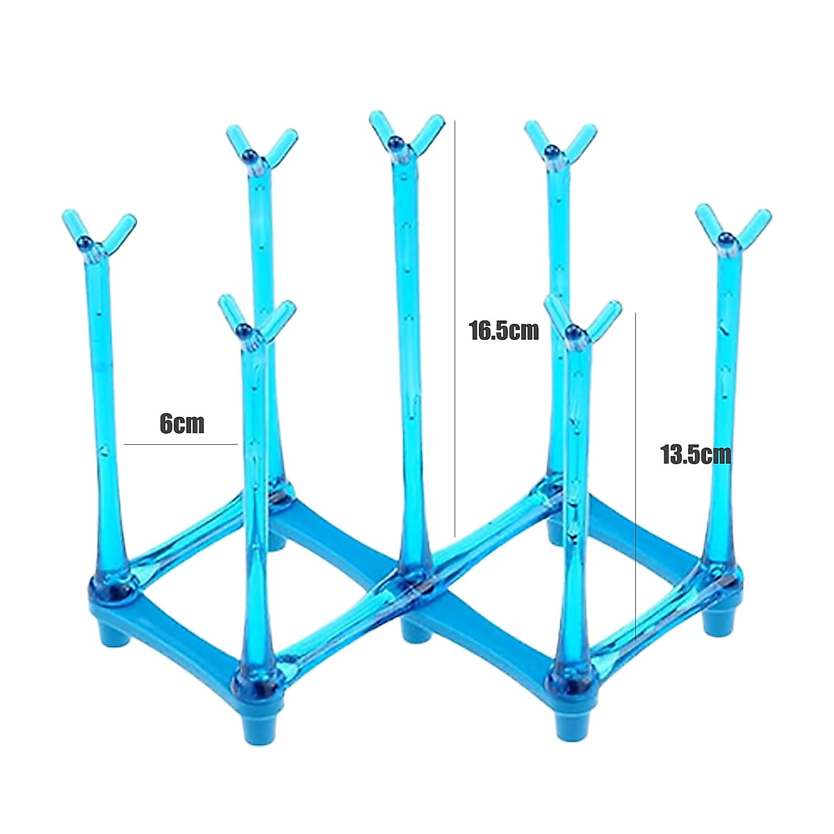 Retractable Cup Drying Rack, Drinking Glass and Sports Bottle Drainer Stand, Plastic Bag Dryer and Mug Tree for Kitchen Countertop