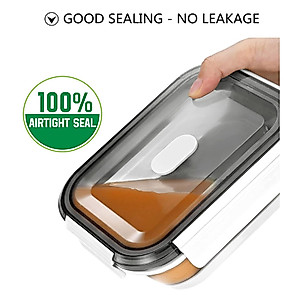 CAMPWOLF Collapsible Food Storage Containers with Lid,Set of 4,Microwave Freezer Dishwasher Safe,BPA Free, Leakproof (Rectangular)