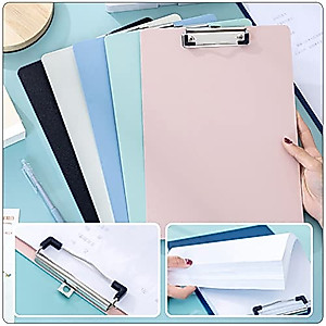 Clipboard 2pcs Clip Boards Plastic Clipboards Paper Clips Nursing Clipboard Paper Clip Holder Paper File Organizer Exam Paper Clips Pencil Sketch Hand Support (Random Color)