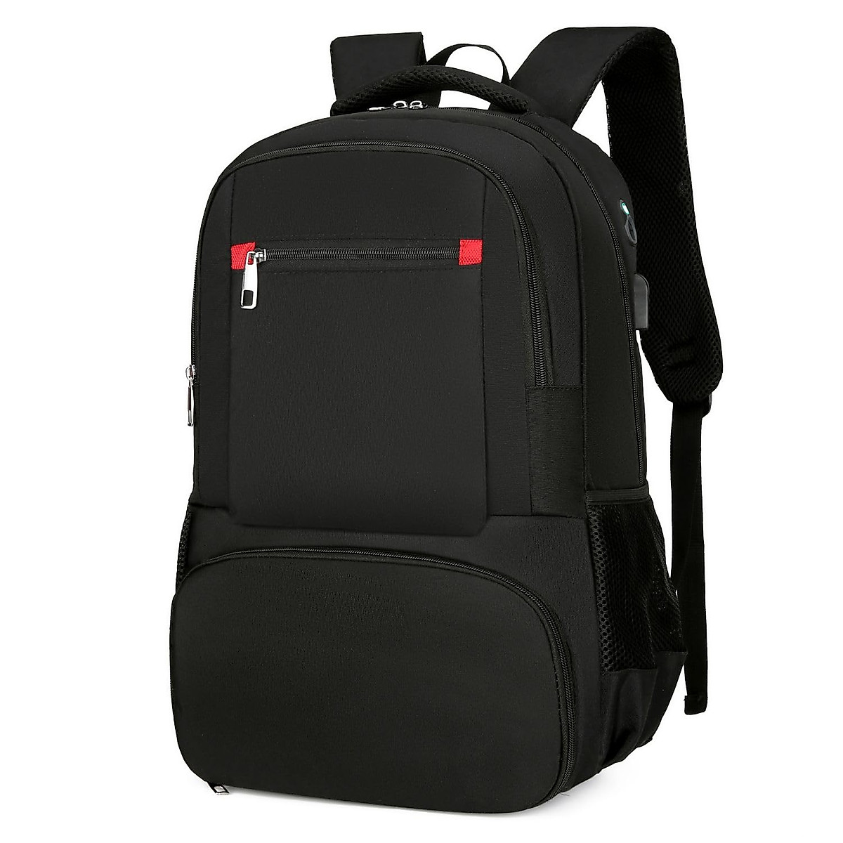 DAILY&DIARY Lunch Backpack, Insulated Cooler Backpack with Lunch Compartment for Men Women Water Resistant Lunch Bag 15.6 Inch Laptop Backpack Durable for Work, School, Camping, Picnics, Black