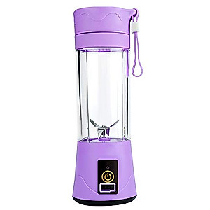 Generic 380ml Portable Mini Blender, Blue, 13 OZ for Travel Blender On the Go/ 2000mAh, USB Rechargeable Home/Office/Outdoor with Six Blades in 3D