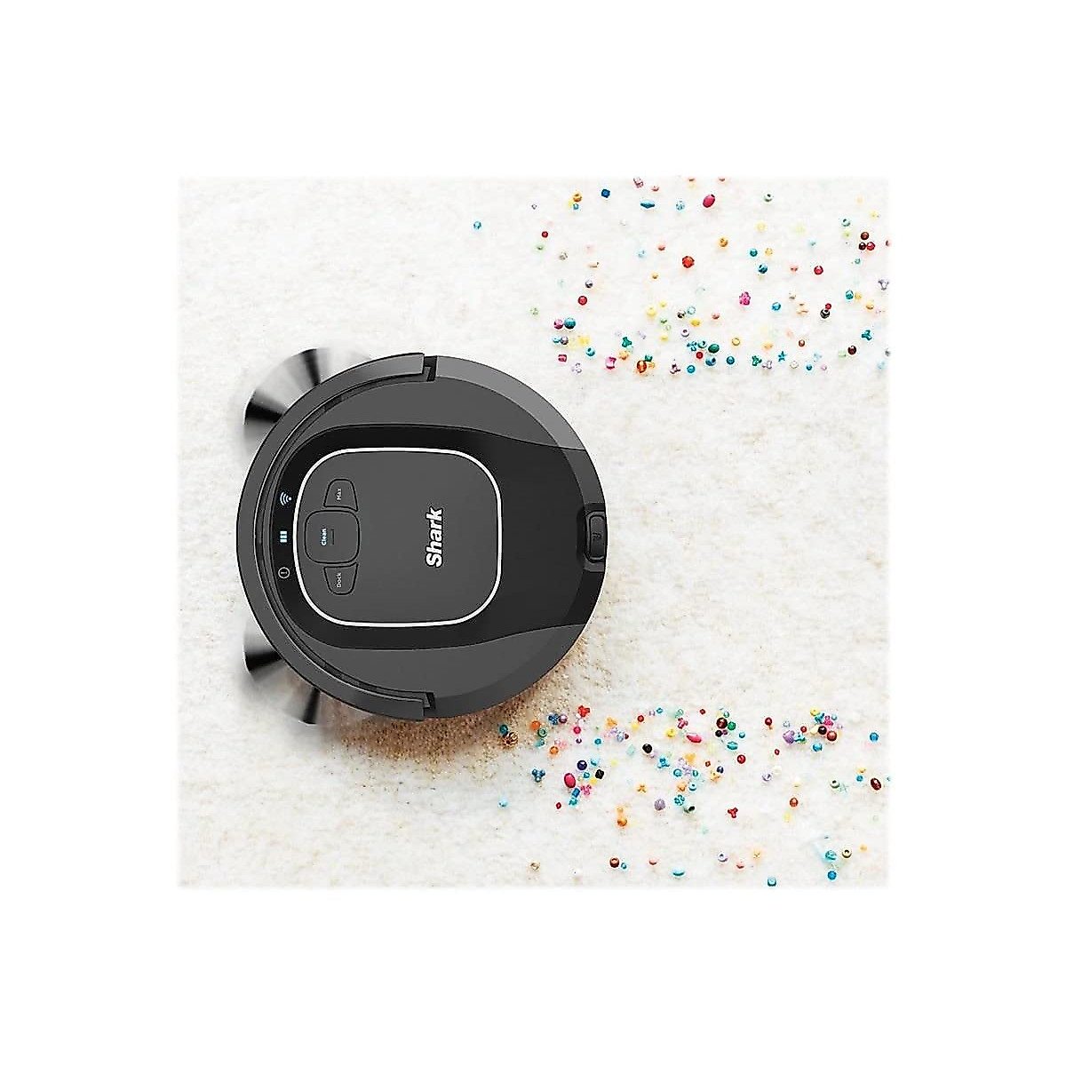 Shark ION Robot Vacuum RV871 with Wi-Fi and Voice Control, 0.6 qt, Black