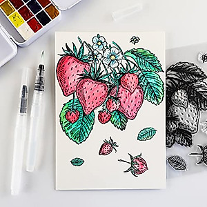 8 Pcs Alcohol Ink Blending Tool Set Including 6 Pcs Water Color Brush Pen 2Pcs Ink Air Blower for DIY Paint Tools Water Color Brush Pen Card Making Embossing Painting Rendering