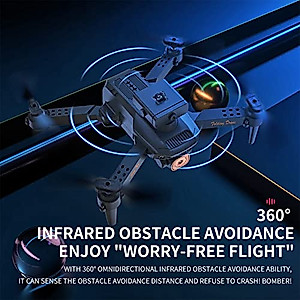 Mini Drone with 1080P Dual HD Camera, 2023 New Upgradded RC Quadcopter FPV Camera Foldable Drone Toys Gift for Adults Kids, One Key Start Speed Adjustment (Dual Camera)