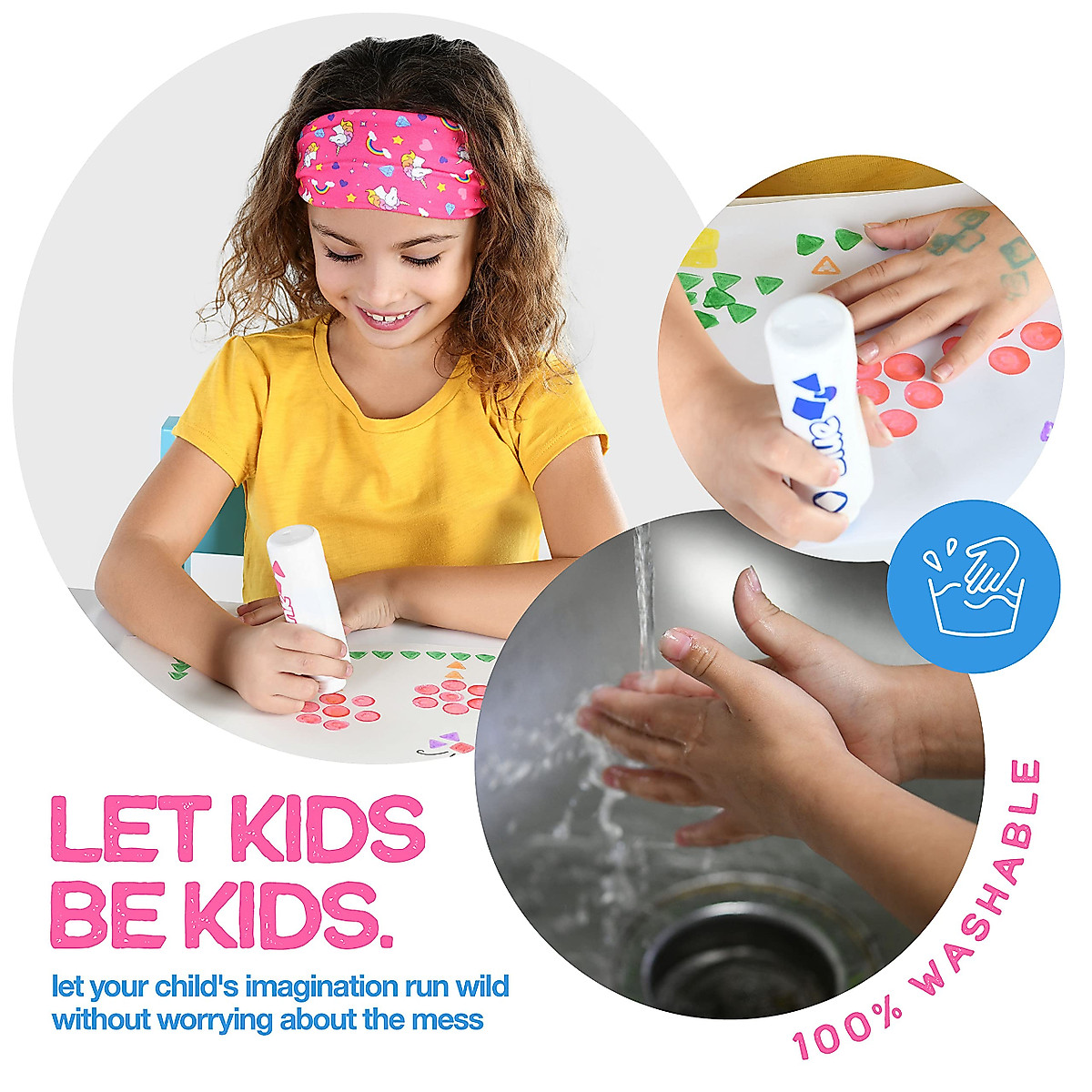 Shape Dot Markers | Different Shape Daubers | 8-pack Washable Dot Markers for Toddlers | Kids Dot Art | Toddler Arts and Crafts | Paint Dotters for Kids, | Bingo Markers | Dot Markers | Dot Art