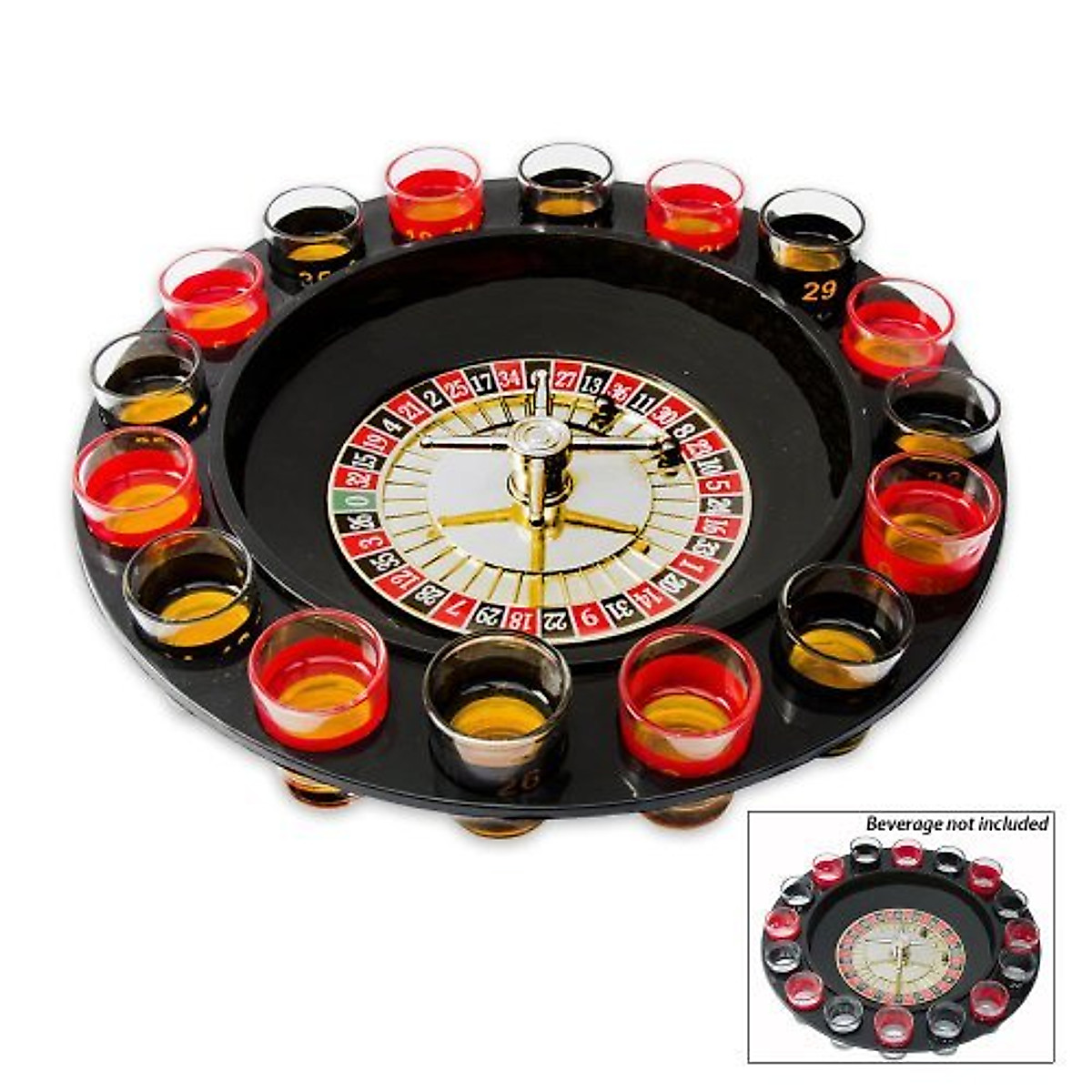 Gifts Infinity® Shot Glass Roulette - Drinking Game Set (2 Balls and 16 Glasses)