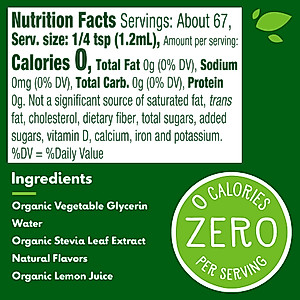 Truvia Organic Zero Calorie Liquid Stevia Sweetener Bottle, Original flavor, 2.7 fl. oz.