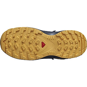 Salomon Kid's Outward CLIMASALOMON Waterproof Hiking Boots, Castor Gray/Black/Arrowwood, 3 Big Kid