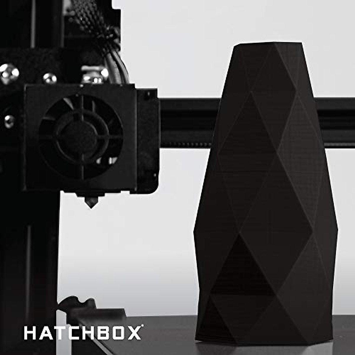 HATCHBOX ABS 3D Printer Filament, Dimensional Accuracy +/- 0.05 mm, 1 kg Spool, 3.00 mm, Black
