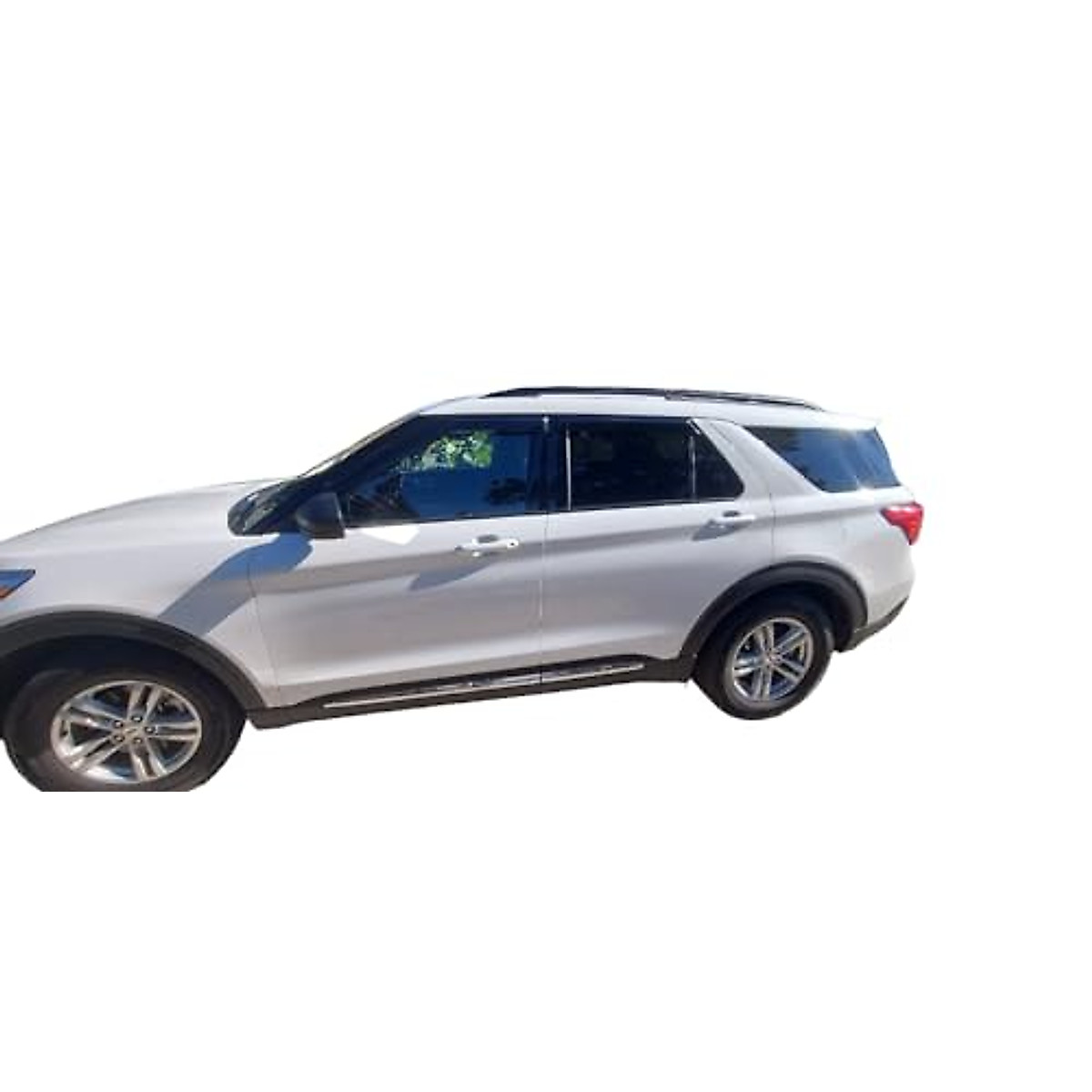 2020-2025 Tape-On Side Window Visor Deflectors for Ford Explorer XLT Limited Timberline ST King Ranch Platinum Dark Tinted Rain Guards 2021 2022 2023 2024