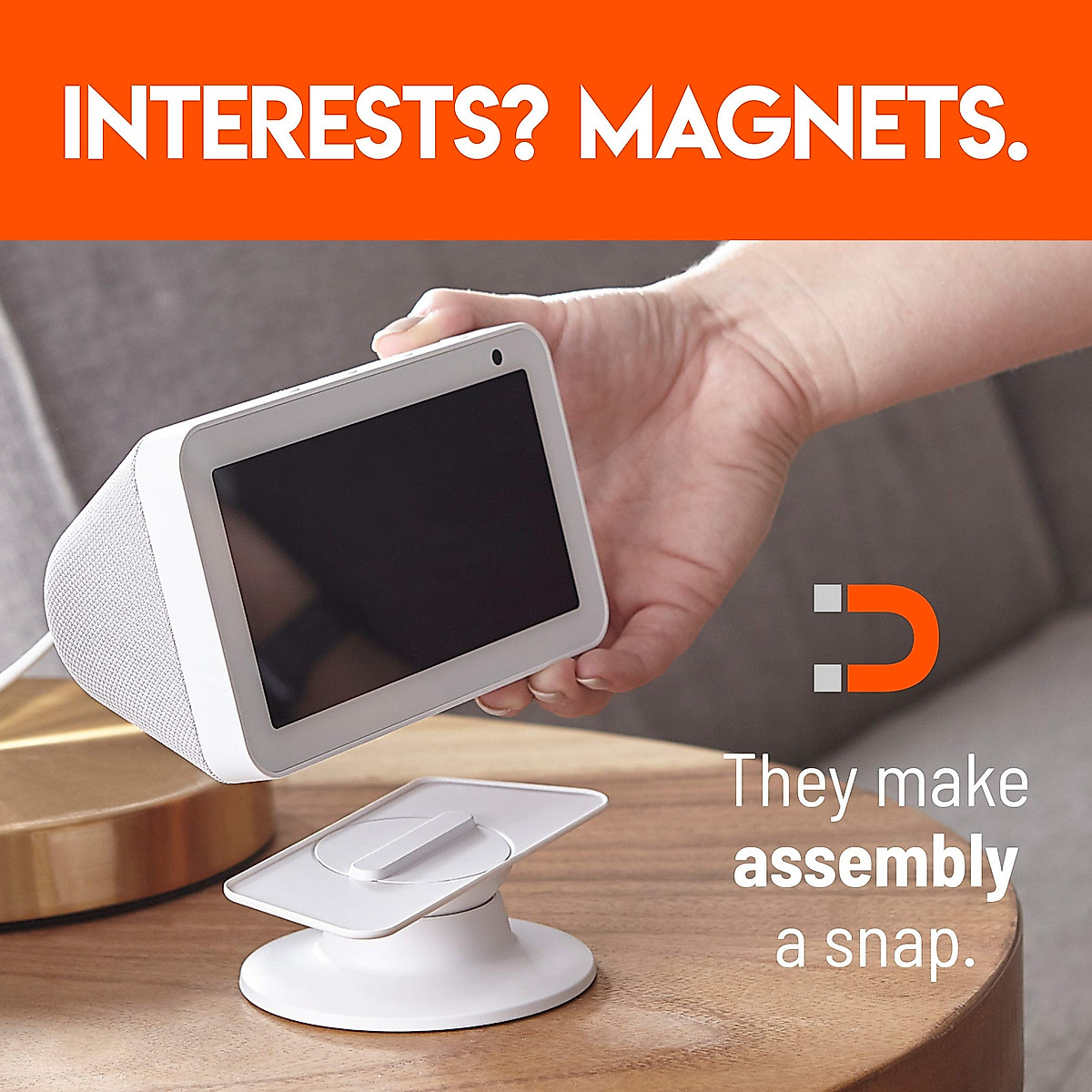 Made for Amazon Tilt + Swivel Stand for the Echo Show 5 - White