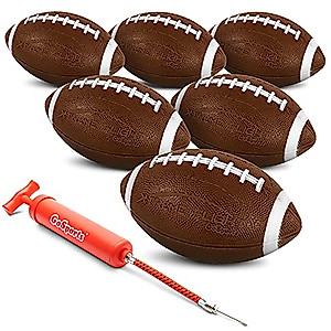 GoSports Xtreme Flight Footballs 6 Pack, 9 Inch Inflatable Footballs