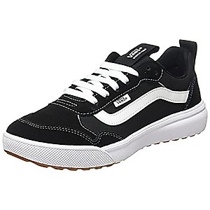 Vans Men's Low-Top Trainers Sneaker, Suede Canvas Black White, 11.5