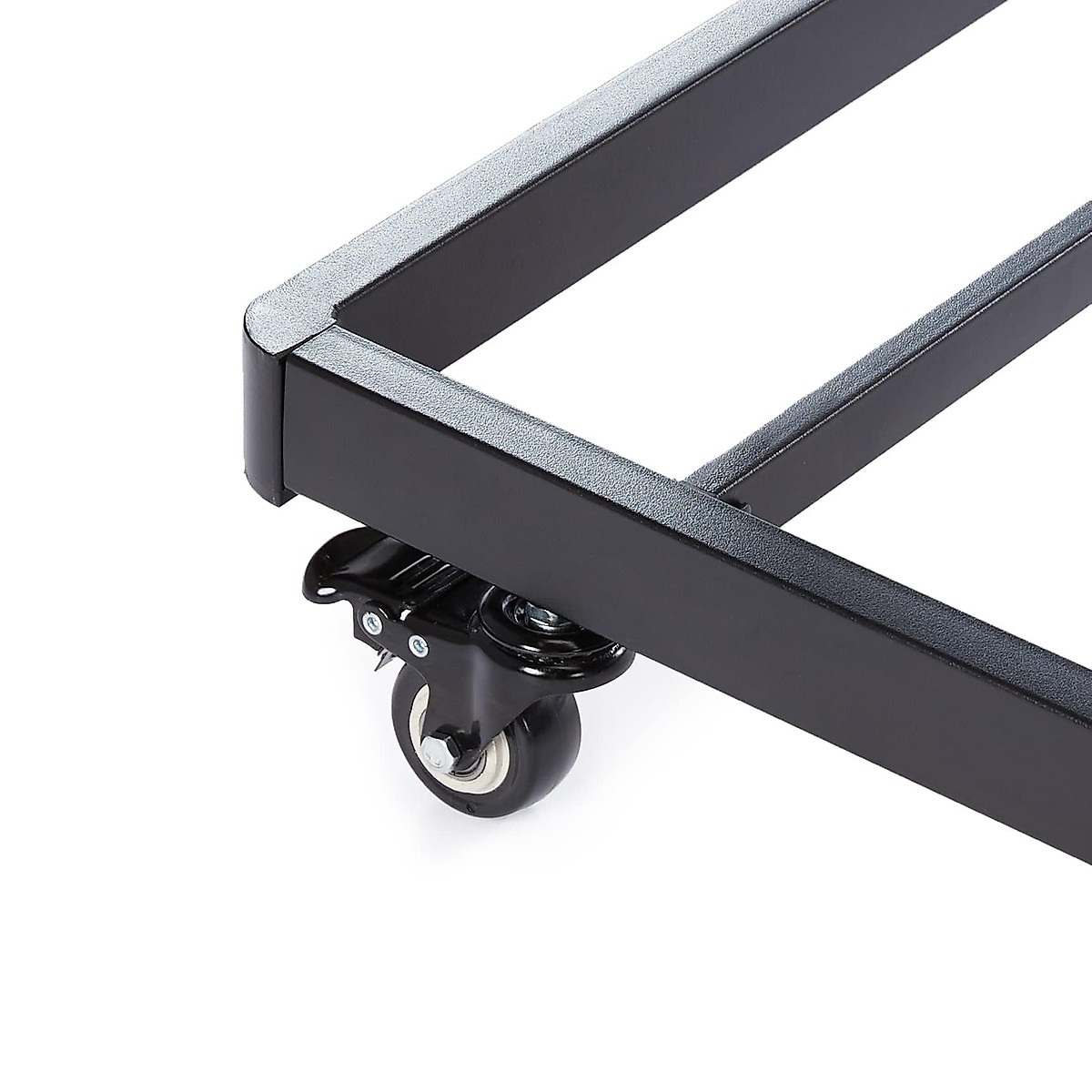 Amazon Basics Twin Daybed and Trundle Bed Frame Set, Easy Assembly, Space Saving, Steel Slat Support, Black, 77.3 x 40 x 35.4 in