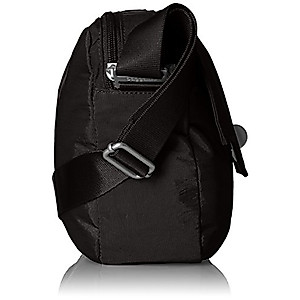 High Rise Silver Shoulder Bag, Black, One Size