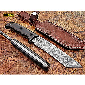 Poshland TR-170 Custom Handmade Damascus Steel 10 Inches Tanto Knife - Perfect Grip G10 Handle