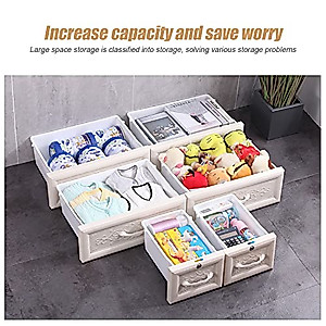 Plastic Drawers Dresser with 6 Drawers, 19.6 x 13.7 x 40.1 Plastic Tower Closet Organizer with Silent Wheels Suitable for Apartments Condos And Dorm Rooms, Gdrasuya10