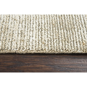 Rizzy Home | GH720A | Grand Haven Collection | Wool / Viscose Area Rug | 8' x 10' | Beige/Gray/Rust/Blue Solid