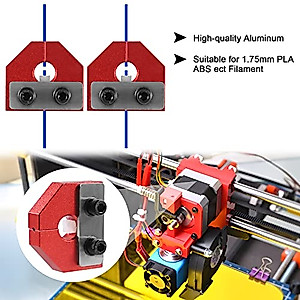 Coliao 2pcs Filament Connector, 3D Printer Filament Connector 1.75mm Filament Sensor for All Kind 1.75mm Filament DIY Multicolor Filament 3D Printer Red