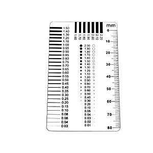 High Precision 1 Micron SEC Size Estimation Chart Transparency Defect Diameter Area Measure 1/5/10 Pieces Pack (5, 3)