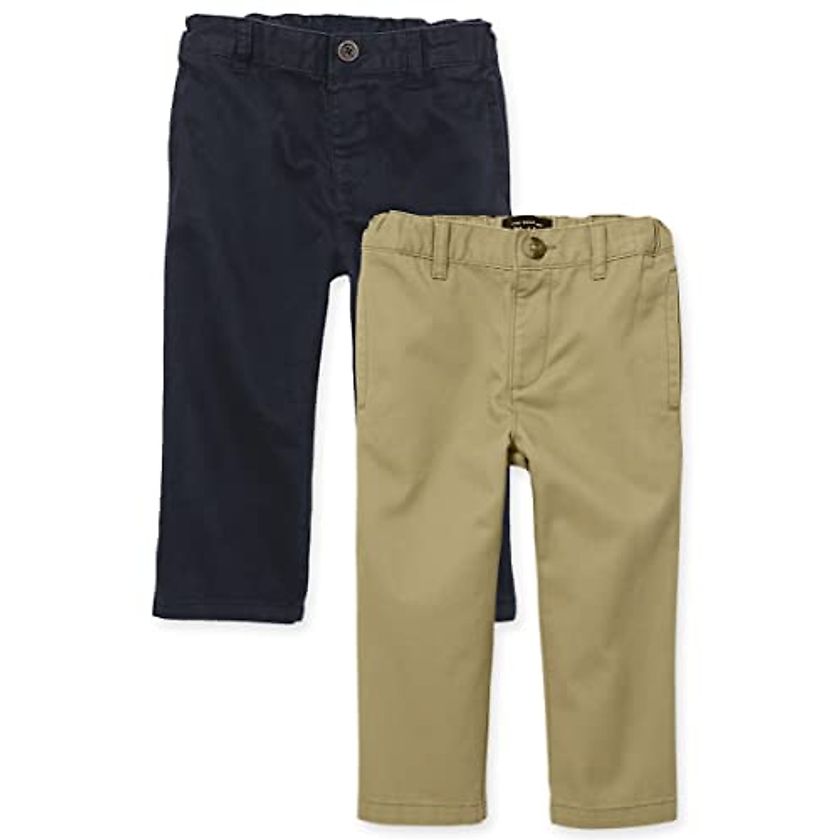 The Children's Place Baby Boys and Toddler Boys Chino Pants, Flax/New Navy, 2T