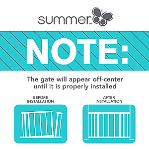 Summer Infant Multi-Use Extra Tall Walk-Thru Baby Gate, Metal, White Finish – 36” Tall, Fits Openings up to 29” to 48” Wide, Baby and Pet Gate for Doorways and Stairways