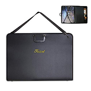 LOKATSE HOME Art Portfolio Case 28 x 20.5 Inches Large Artist Carrying Bag with Shoulder Strap and Handles, for Artwork Drawing, Black
