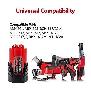 GWELEC 2 Pack 12V 3.0Ah Replacement Battery Compatible with Milwaukee 3Ah 48-11-2401 Li-Ion Battery 48-11-2420 48-11-2411 48-11-2440 48-11-2402 Tools
